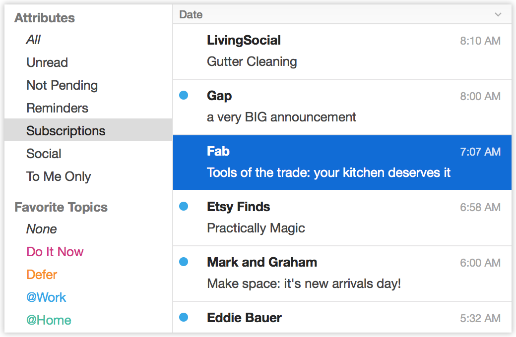 Email in a Getting Things Done (GTD) System - Postbox